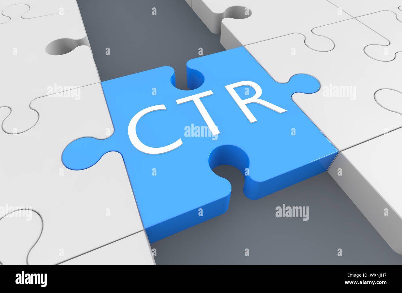 Click Through Rate - puzzle 3d render illustration Stock Photo - Alamy