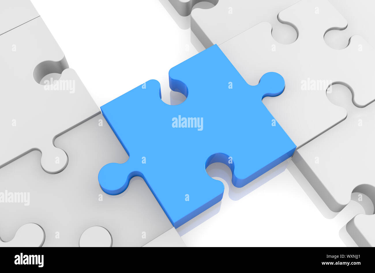 3d render of a jigsaw puzzle bridge Stock Photo - Alamy