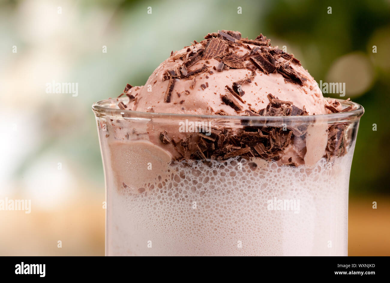 A chocolate milk float in an outdoor natural setting Stock Photo - Alamy