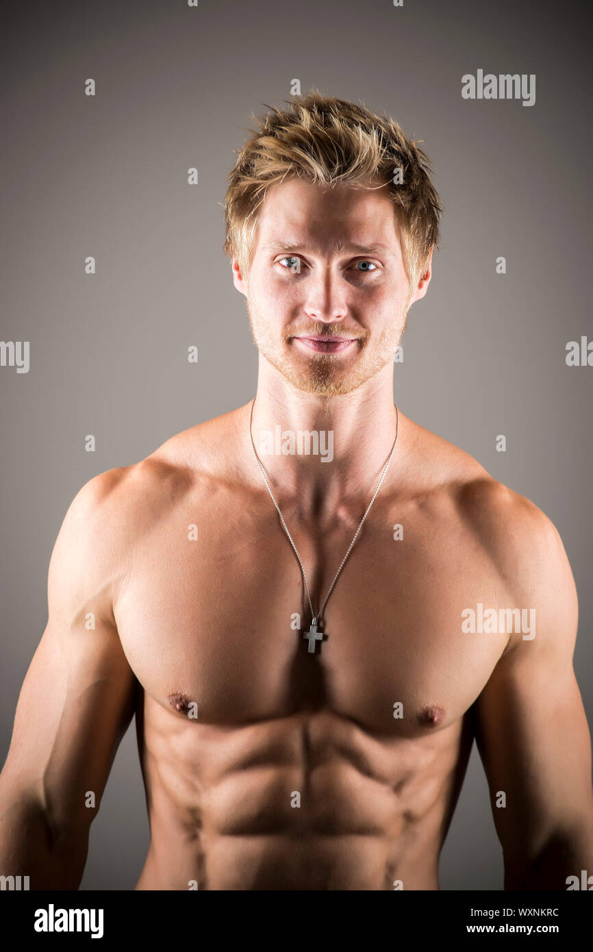 Blond athletic man well developed hi-res stock photography and images ...