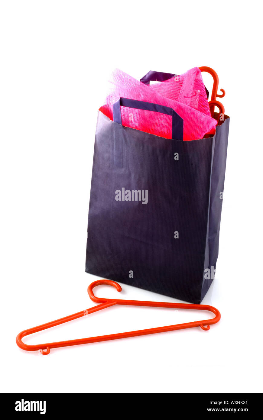 blue bag with pink contents Stock Photo - Alamy