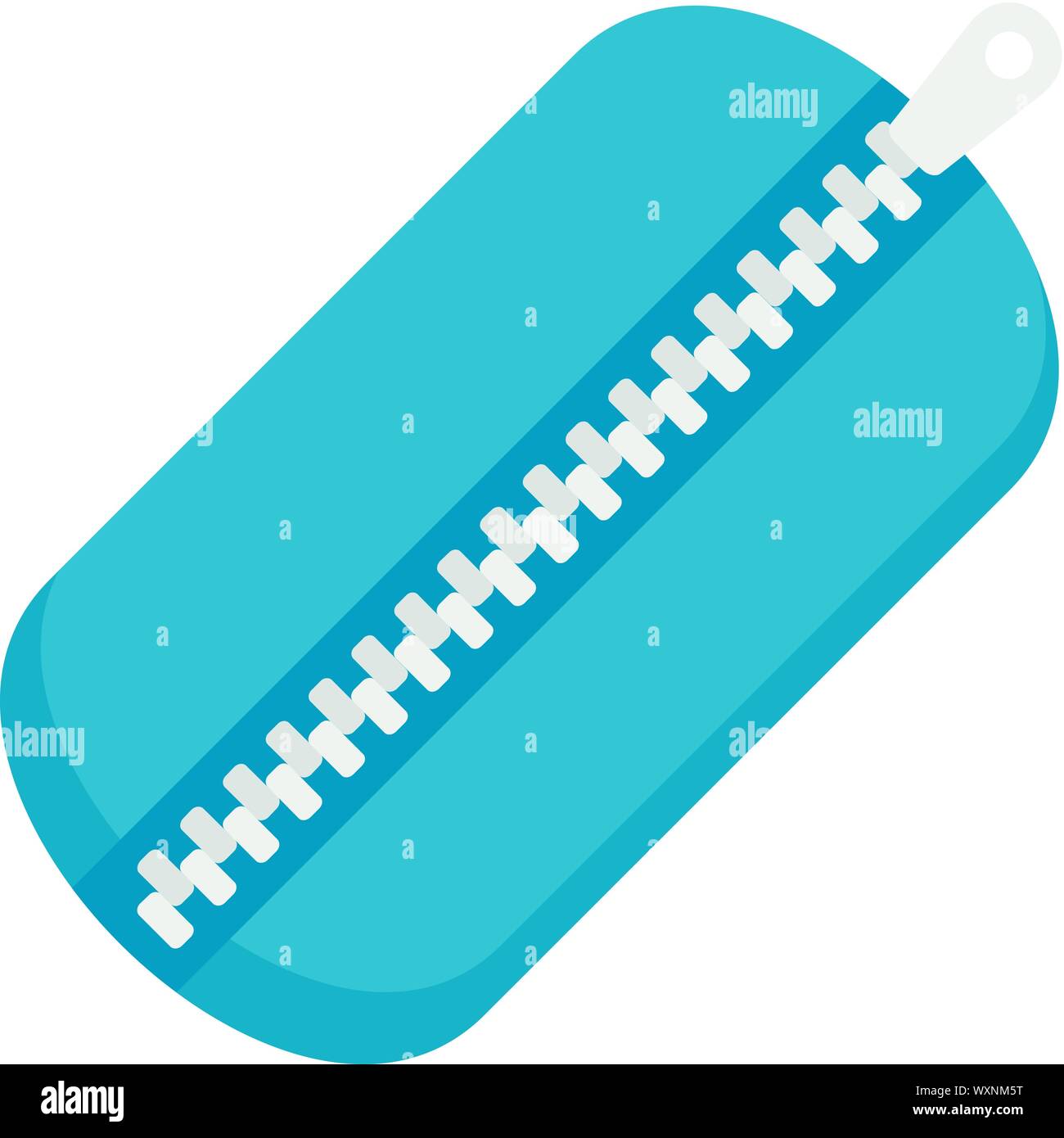 Blue school box icon. Flat illustration of blue school box vector icon ...