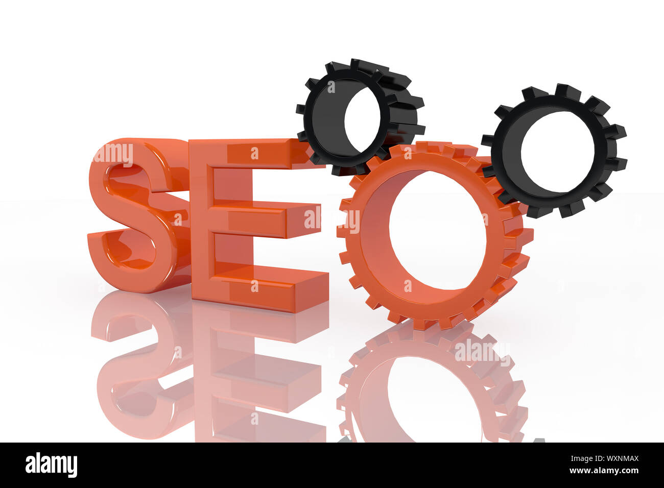 SEO - Search Engine Optimization symbol with gears - 3d render Stock ...