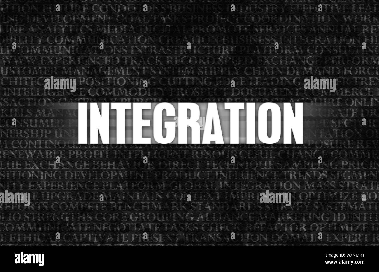 Integration in Business as Motivation in Stone Wall Stock Photo - Alamy