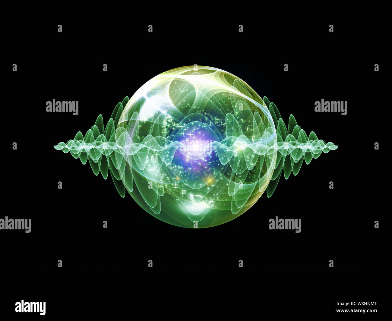 Wave Particle series. Composition of fractal spherical patterns and ...