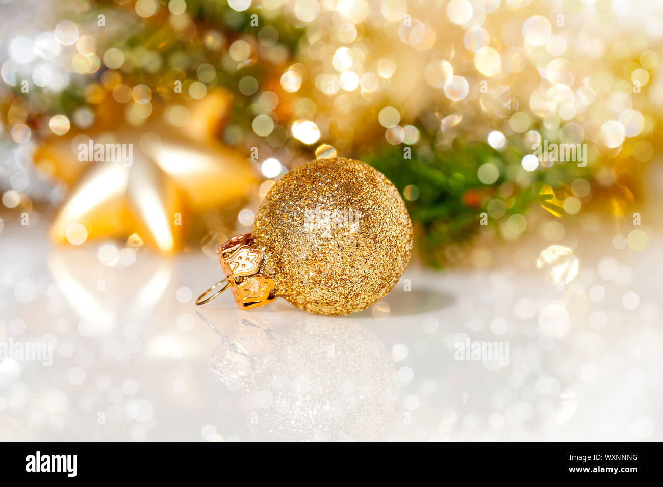 Christmas decoration on abstract background Stock Photo - Alamy