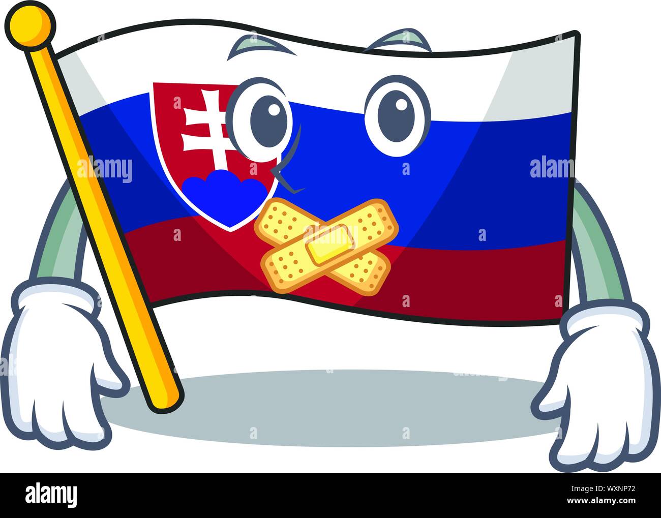 Silent flag slovakia folded the cartoon drawer Stock Vector Image & Art ...