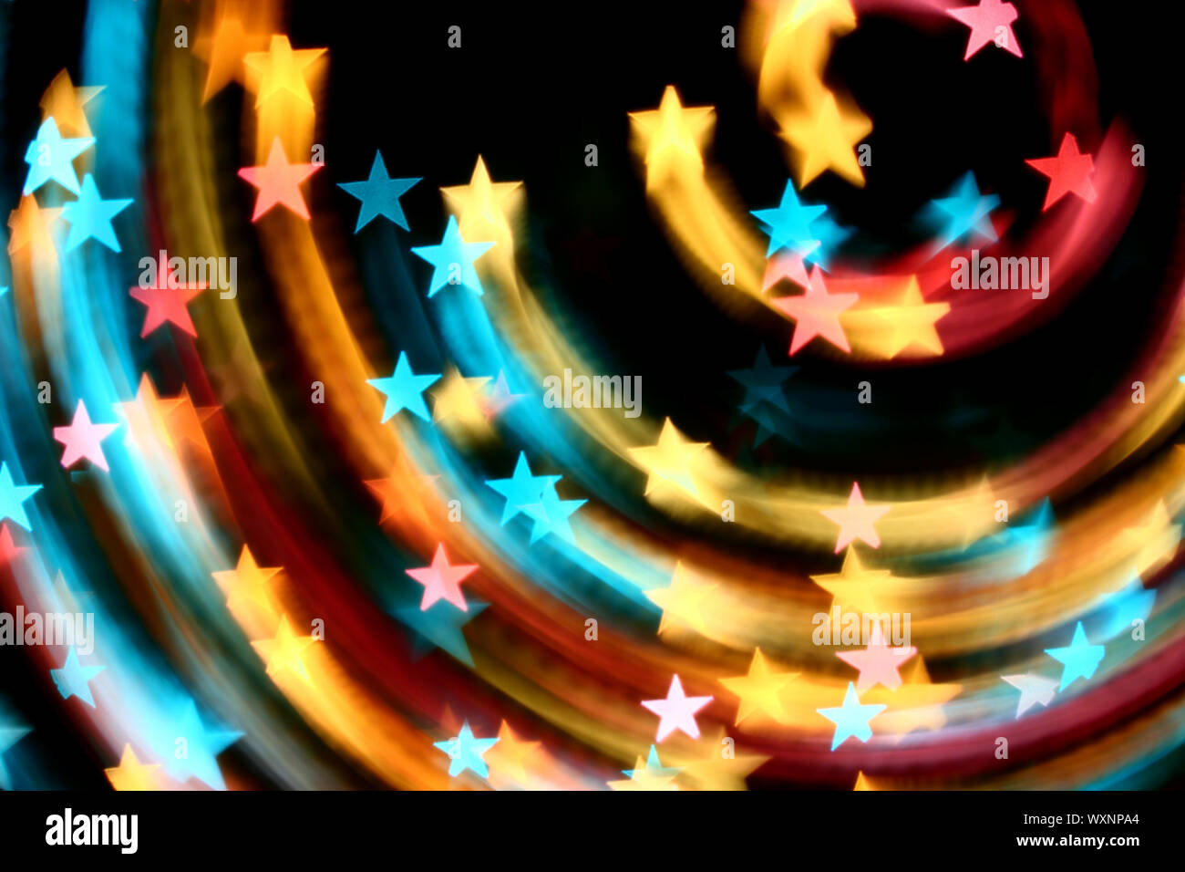 abstract disco colored stars motion background Stock Photo - Alamy