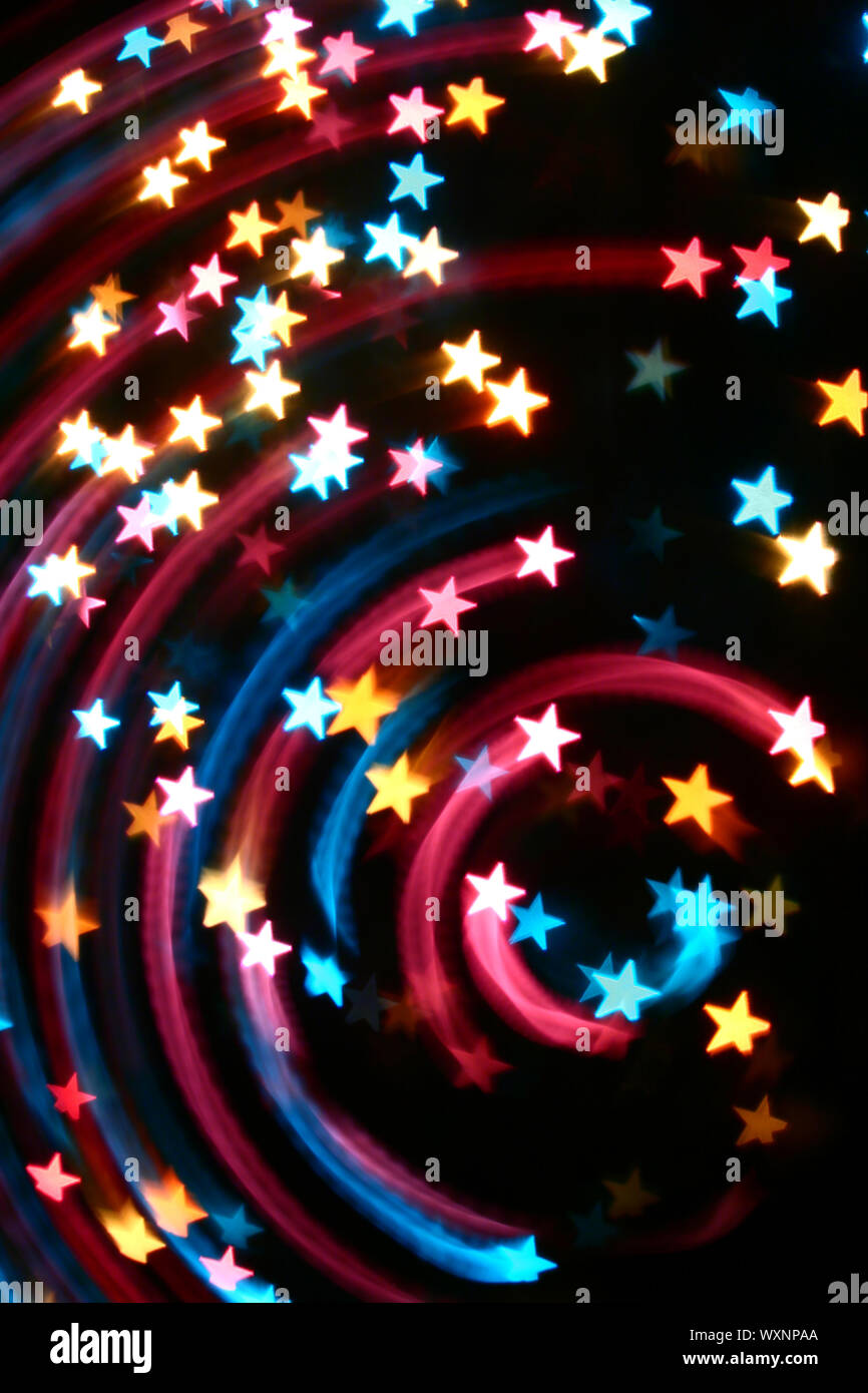 abstract disco colored stars motion background Stock Photo - Alamy