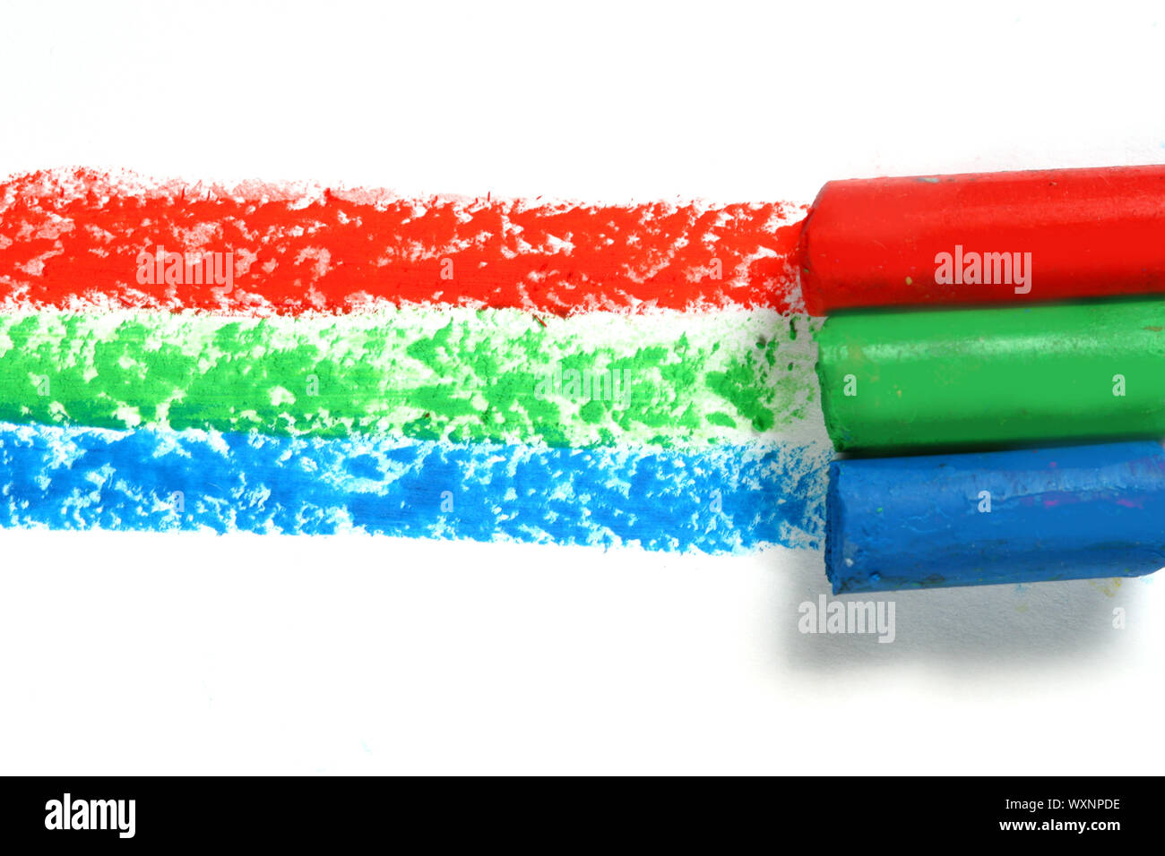 rgb paint hand art on white paper Stock Photo - Alamy