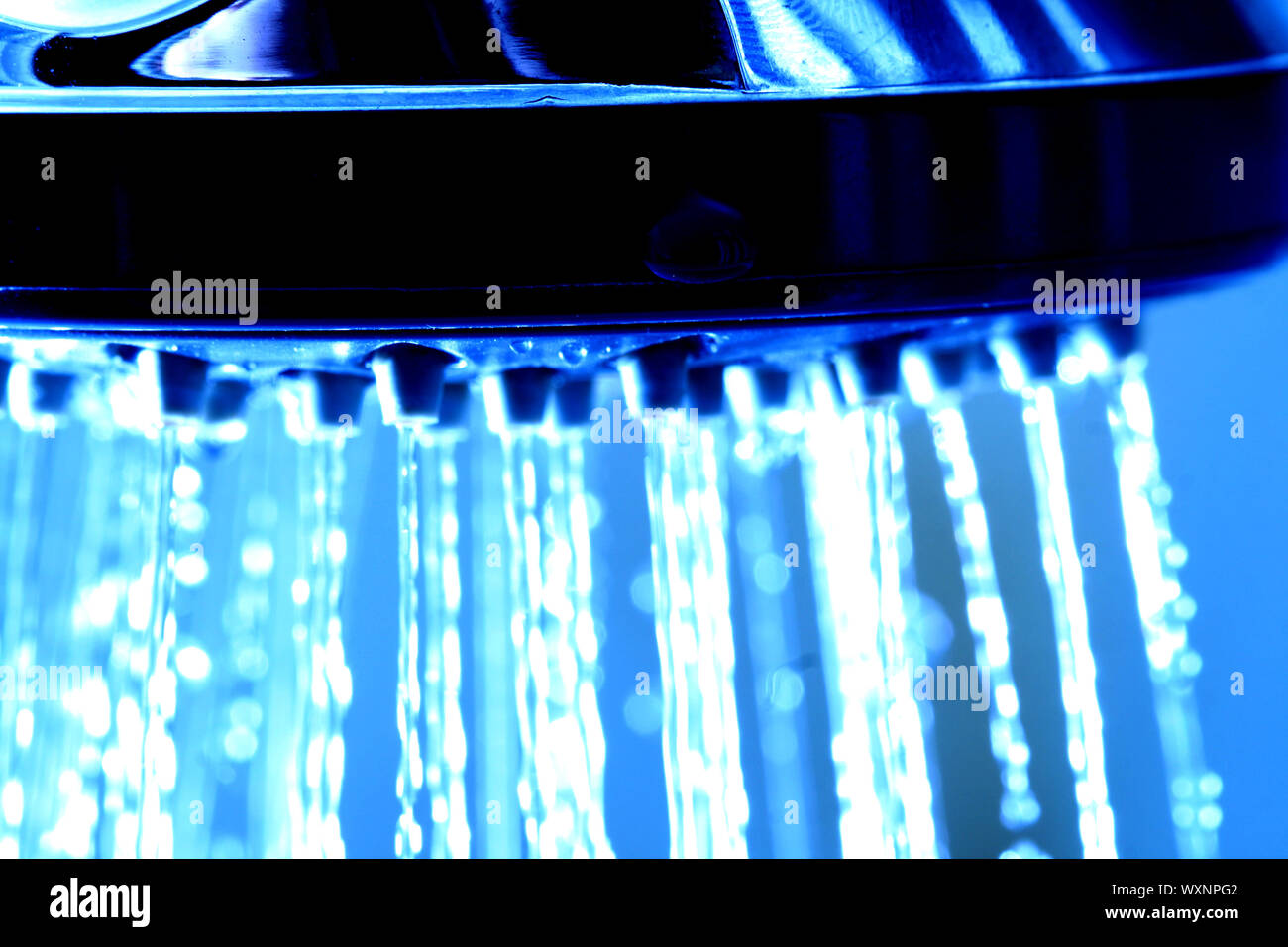 fresh shower clean blue water jet Stock Photo - Alamy