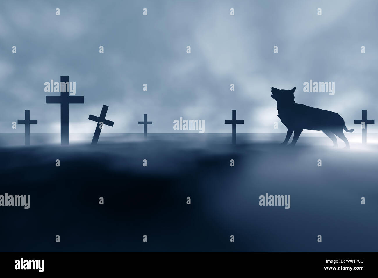 3d wolf hi-res stock photography and images - Alamy