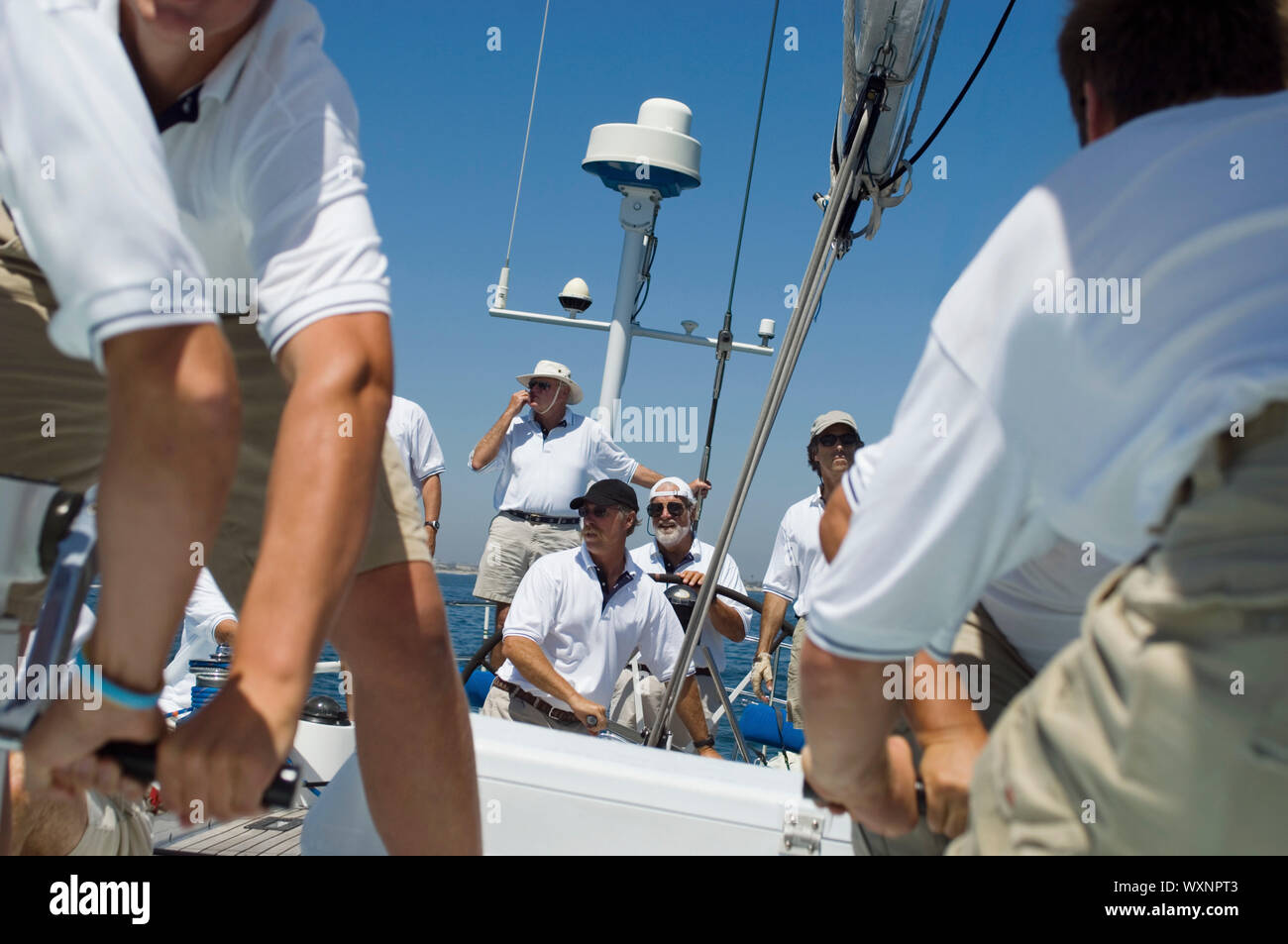 Yacht crew working together hi-res stock photography and images - Alamy