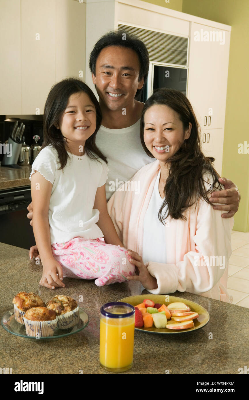 Family Eating Breakfast Together Stock Photo - Alamy