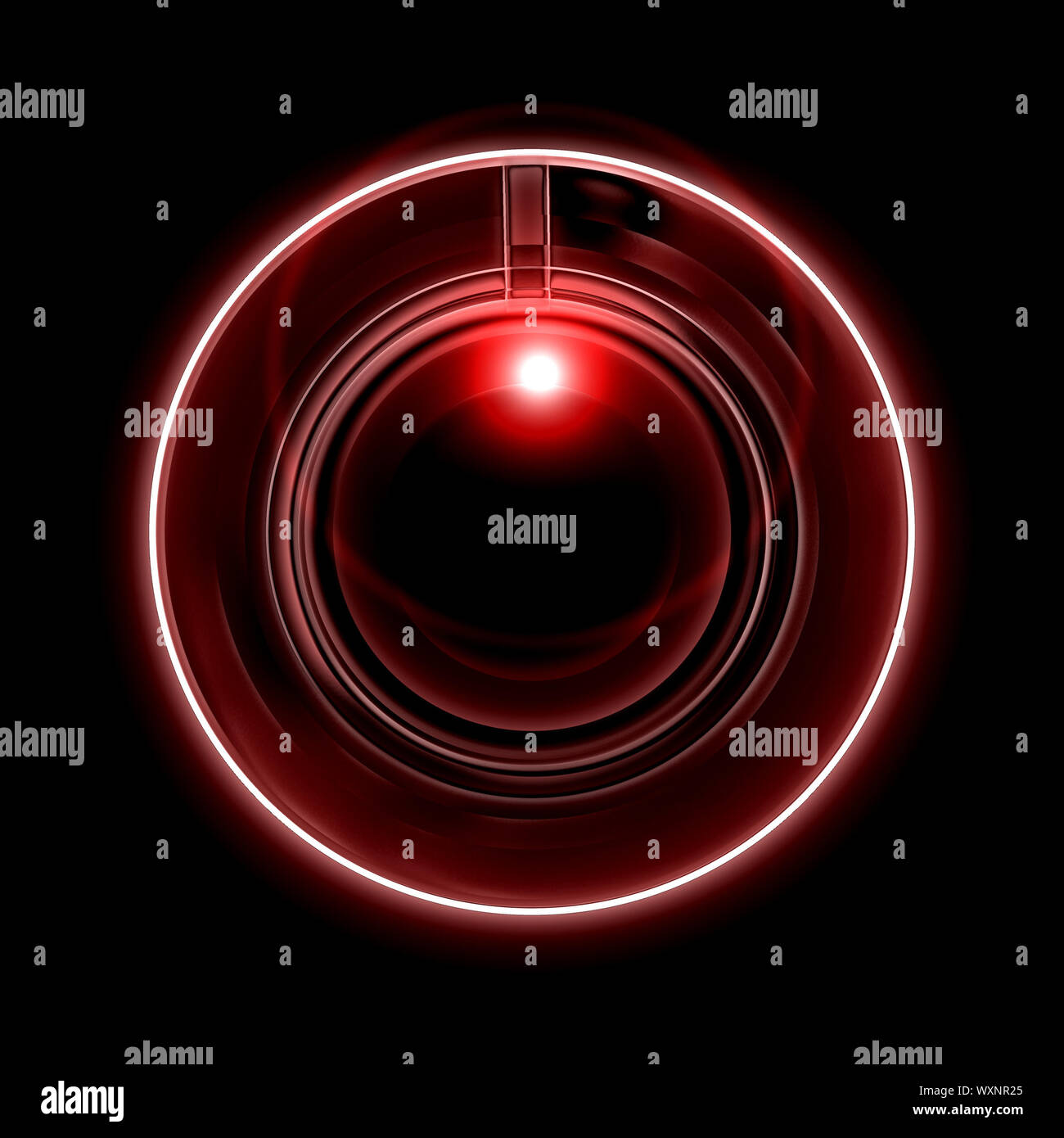 Abstract glowing red power button digital illustration Stock Photo - Alamy