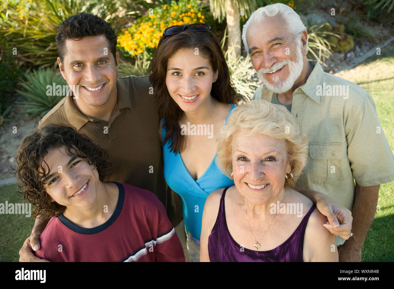 Happy Family Outside Stock Photo - Alamy