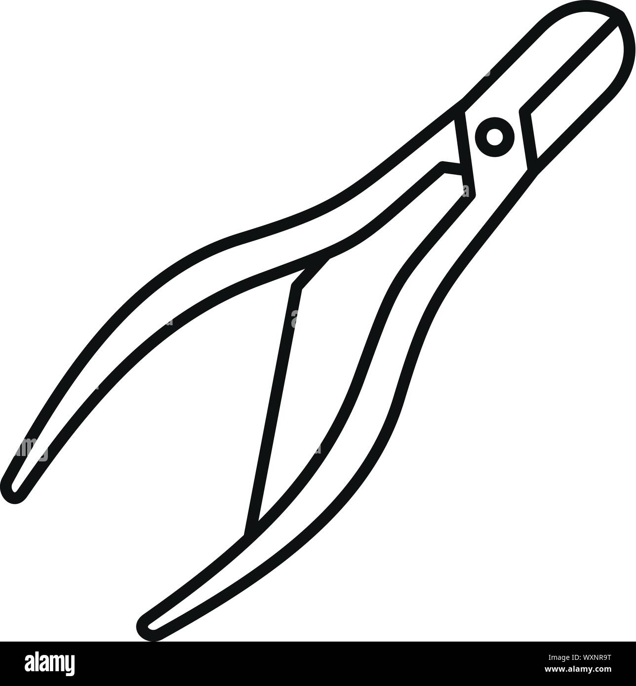 Nail scissors icon. Outline nail scissors vector icon for web design ...
