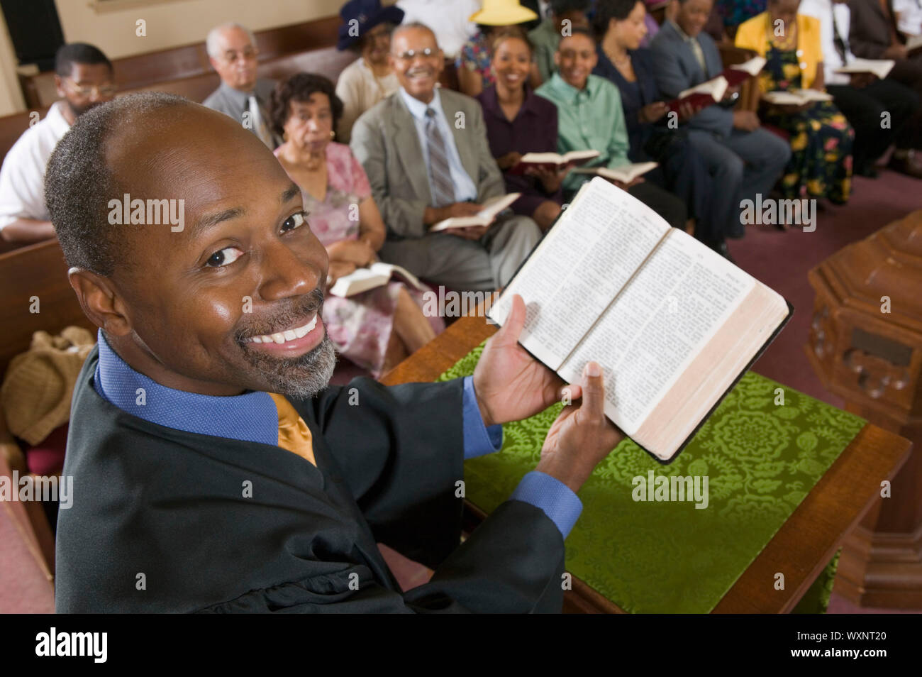 Pastor Preaching Bible