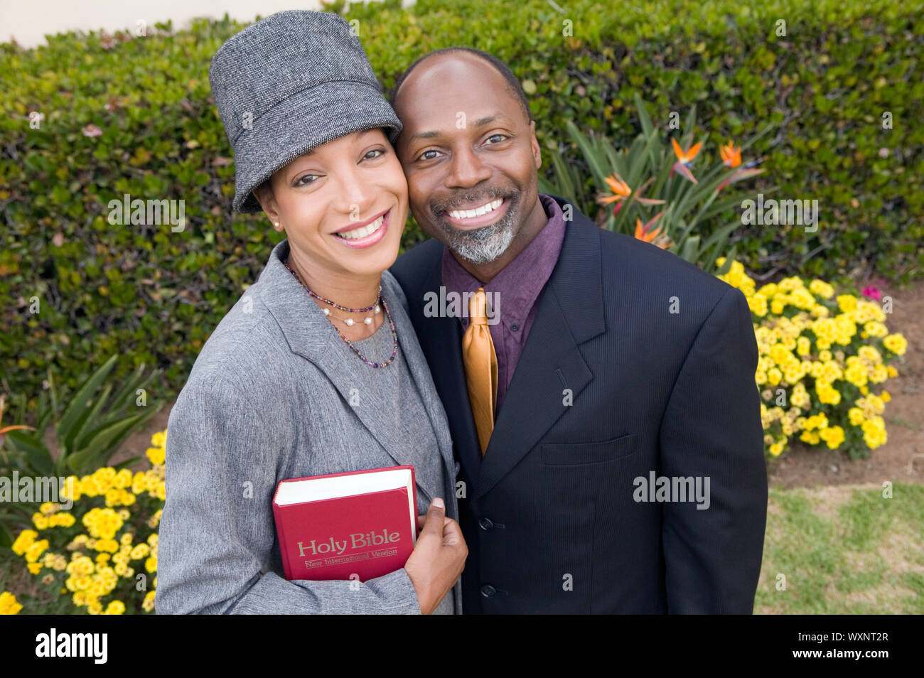 Religious Couple with Bible Stock Photo - Alamy