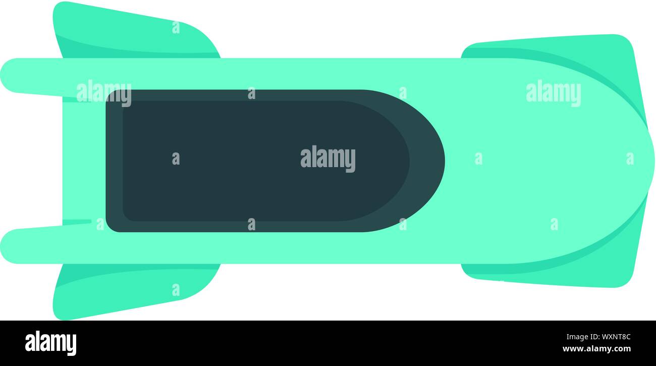 Top view bobsleigh icon. Flat illustration of top view bobsleigh vector ...