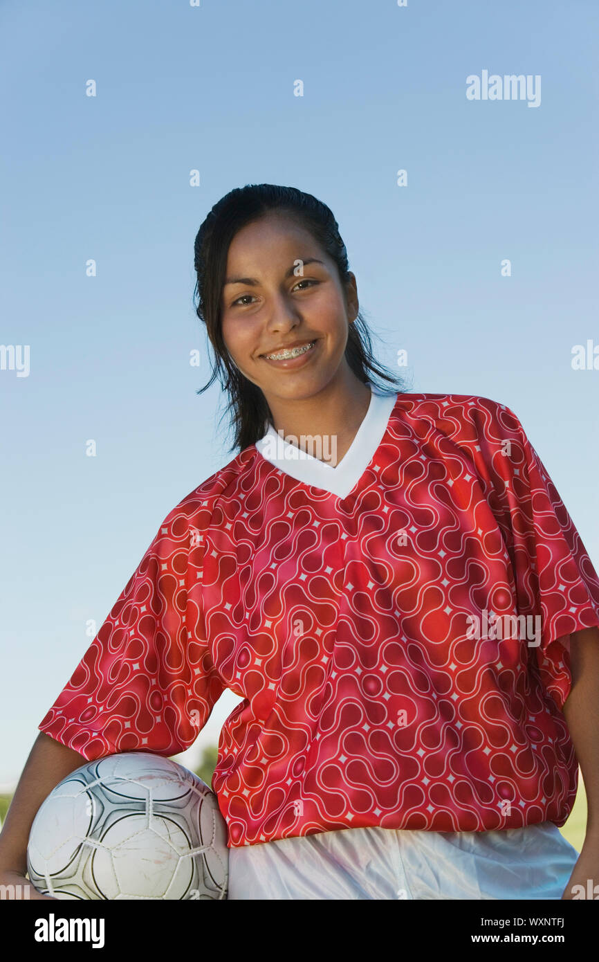 Girl wearing football uniform hi-res stock photography and images - Alamy