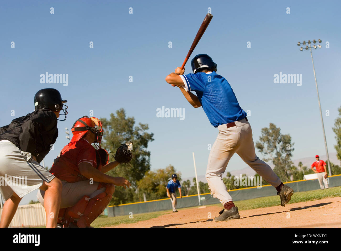 Player at Bat Stock Photo - Alamy