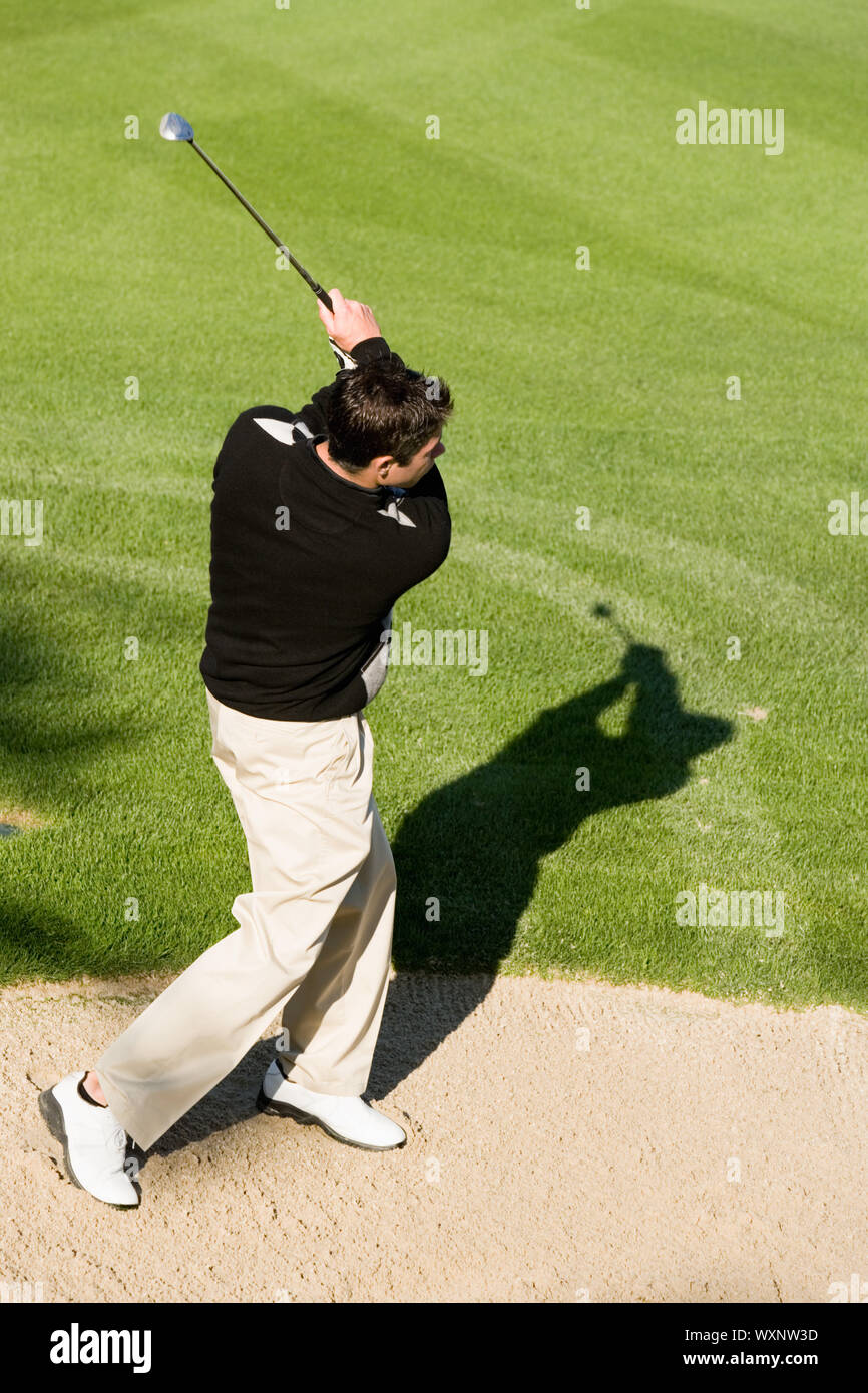 Golfer Watching Shot Stock Photo - Alamy