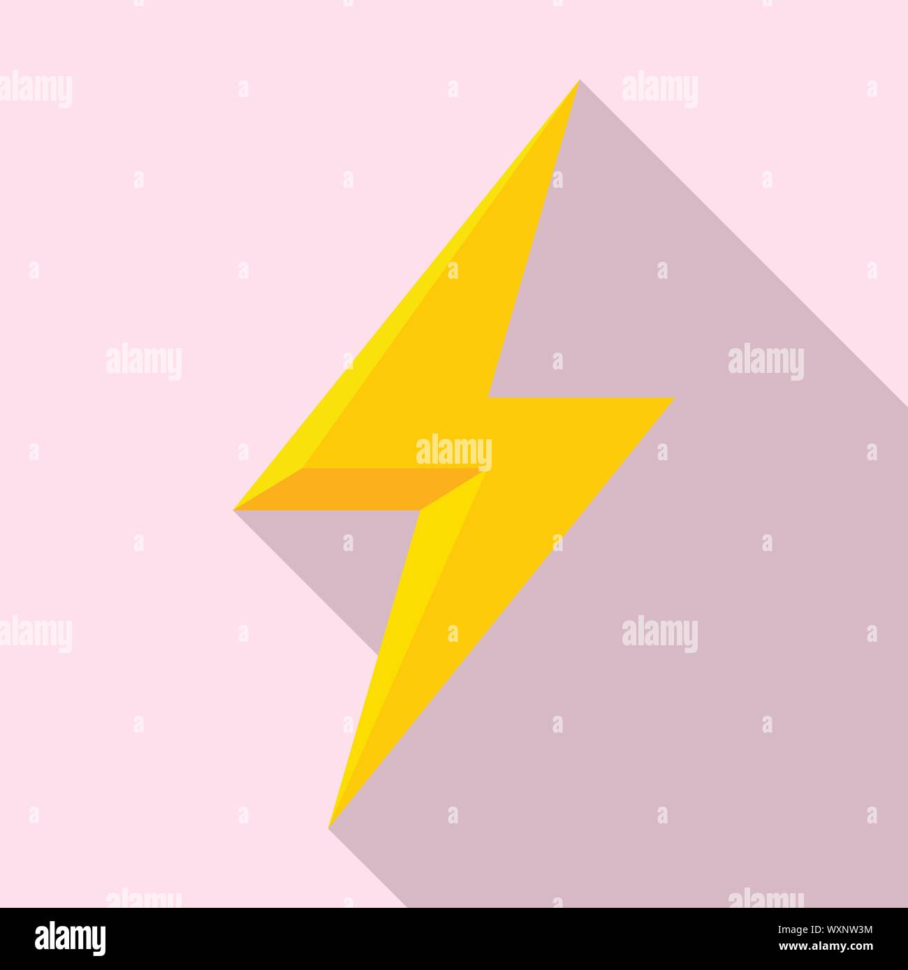 Charge lightning bolt icon. Flat illustration of charge lightning bolt ...