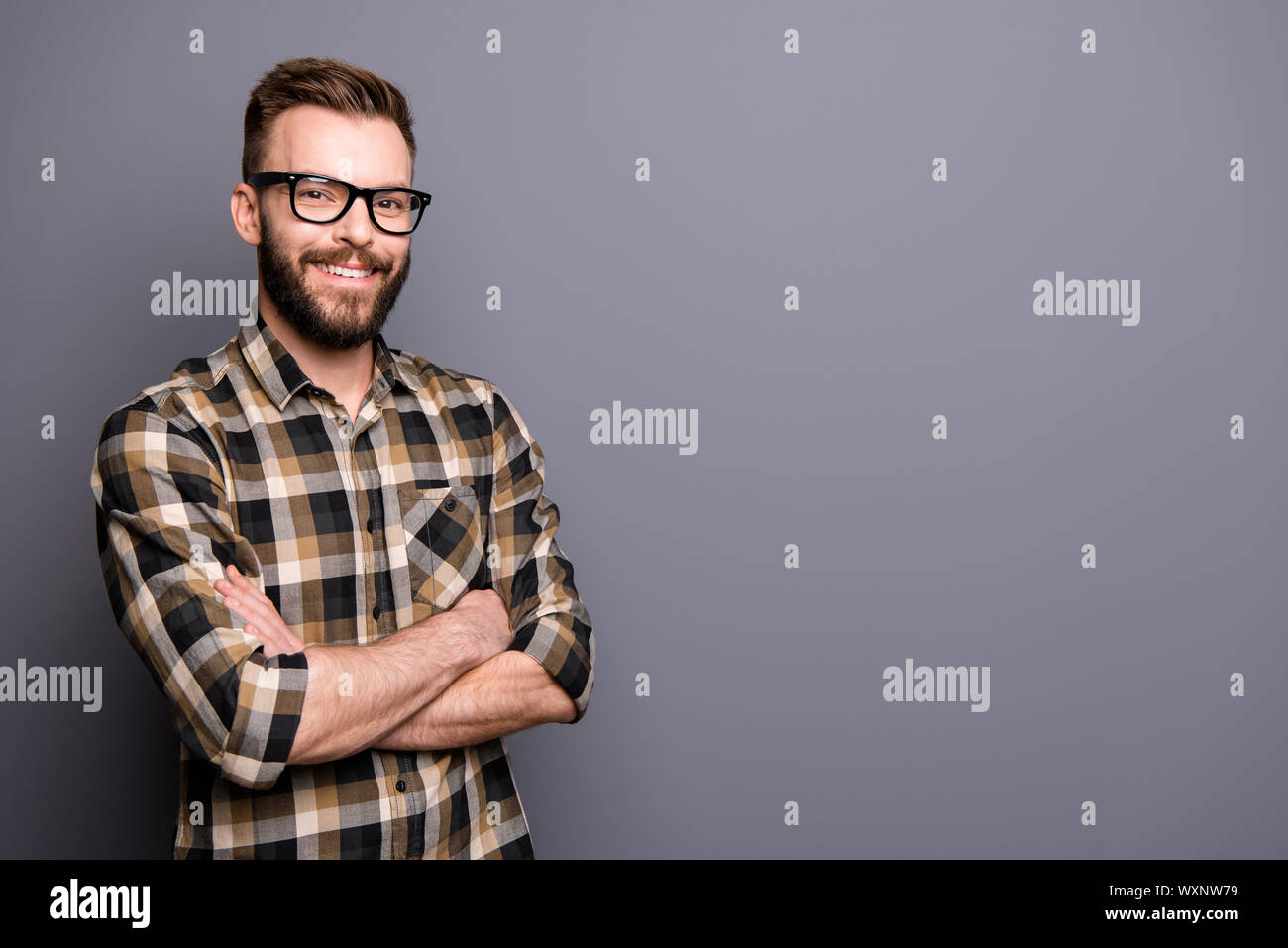 Handsome man in spectacles hi-res stock photography and images - Alamy