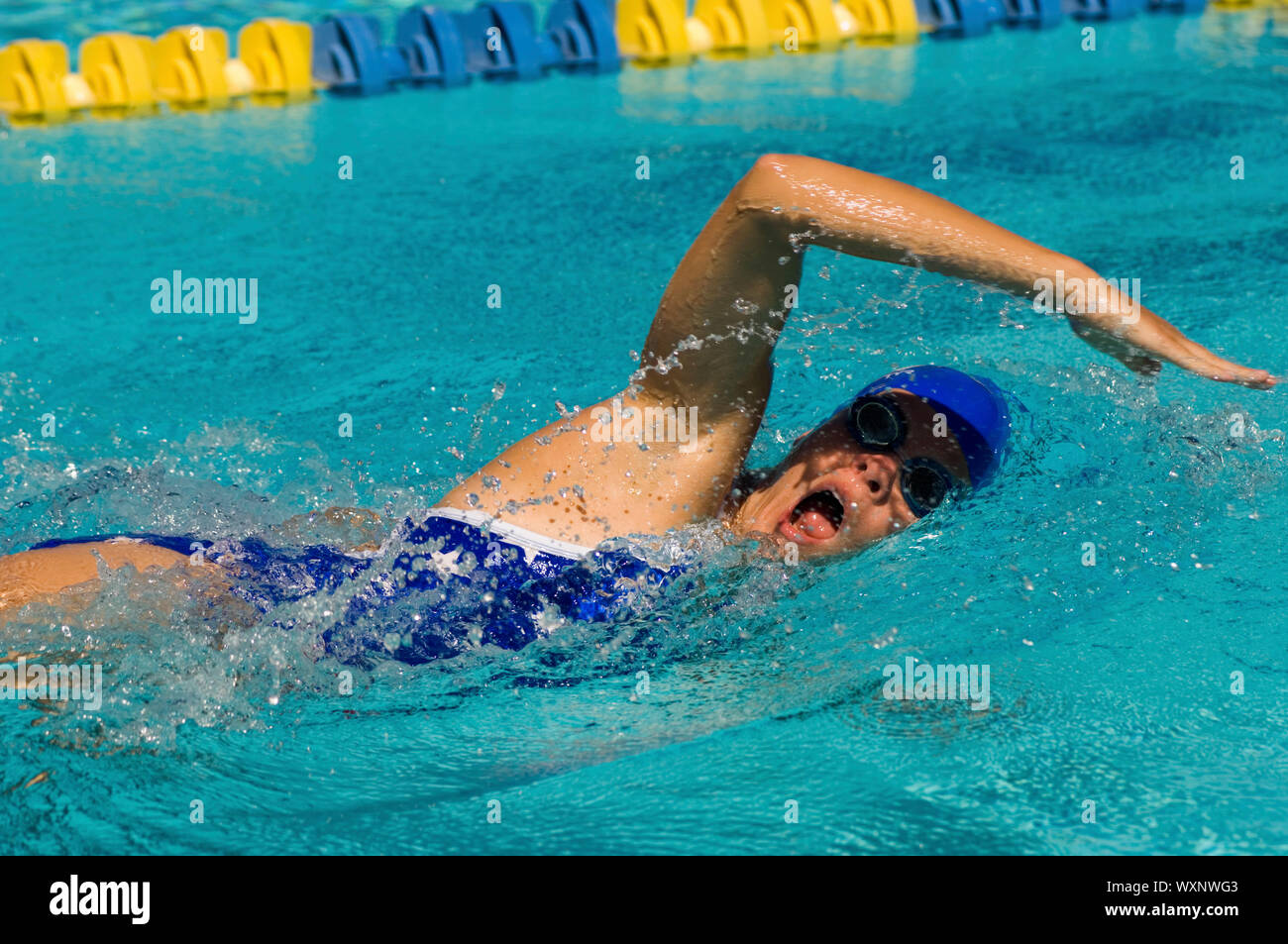 Swimmer breathing out hi-res stock photography and images - Alamy