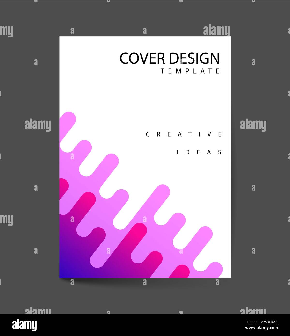 Covers with Flat & Dynamic Design. Geometric shapes Dynamic wavy form ...