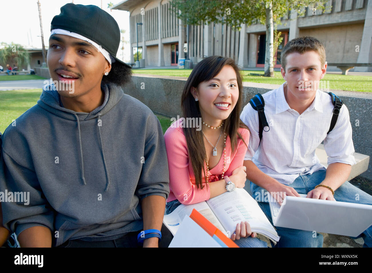 Friends Hanging Out Together at School Stock Photo - Alamy