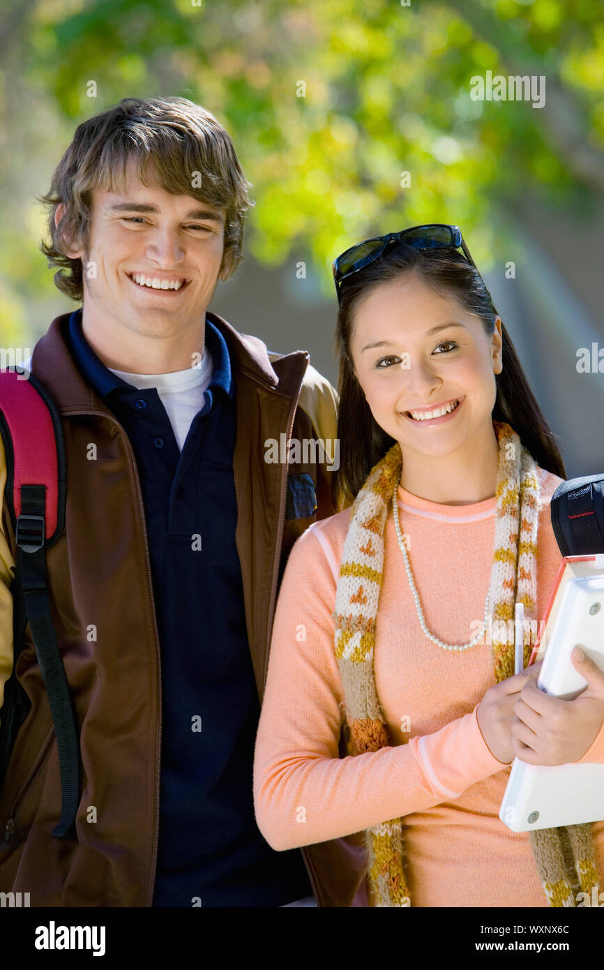 Student Couple on Campus Stock Photo - Alamy