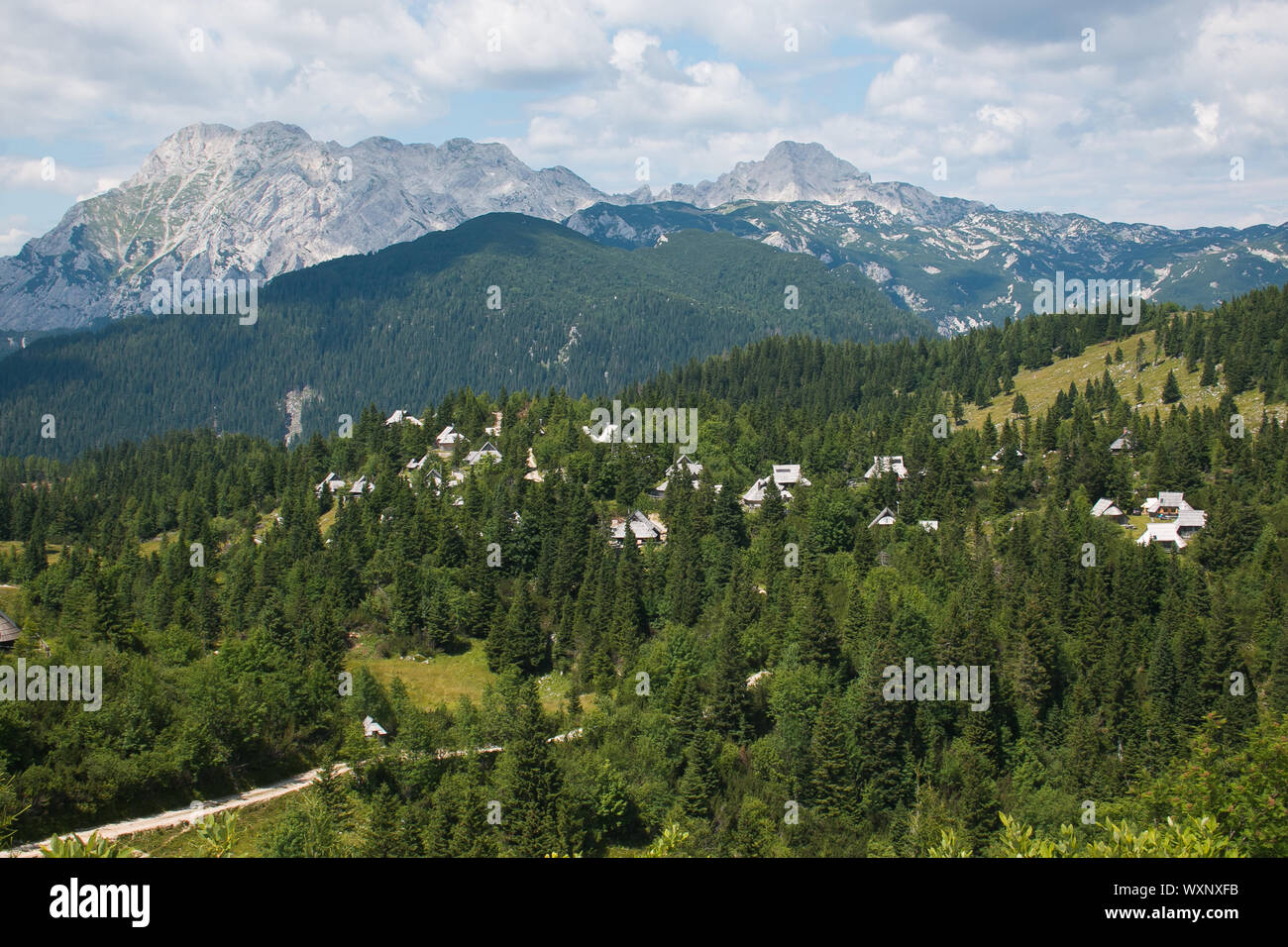 Panoramic view alpine village hi-res stock photography and images - Alamy