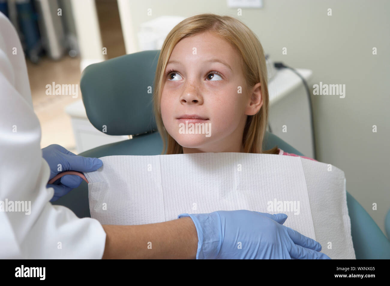 Girl Getting Dental Checkup Stock Photo - Alamy
