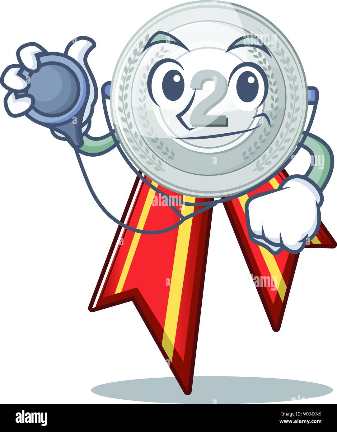 Doctor silver medal with the shape cartoon Stock Vector Image & Art - Alamy
