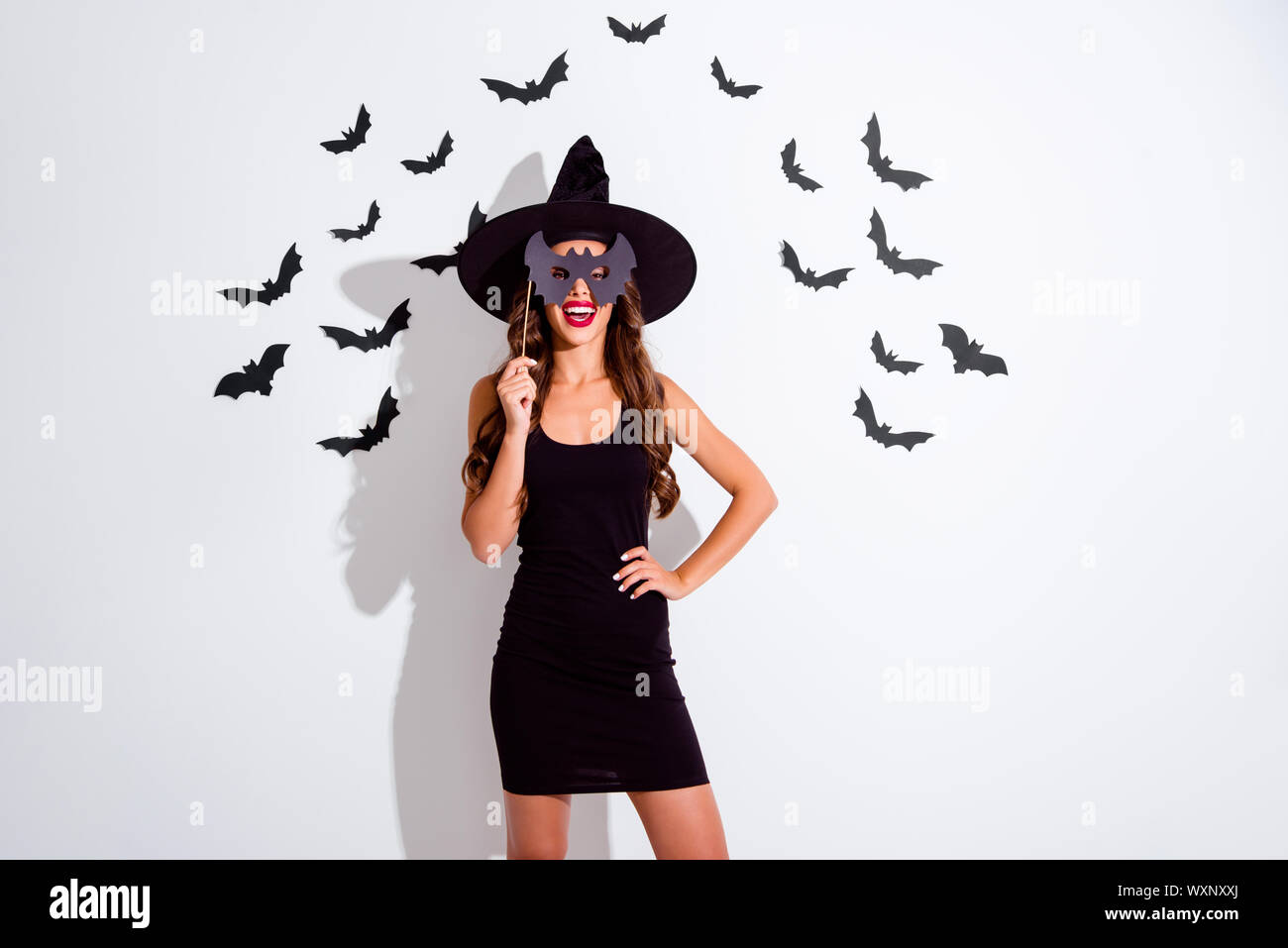 Best party mood Portrait of gorgeous, nice, stunning, adorable Stock ...
