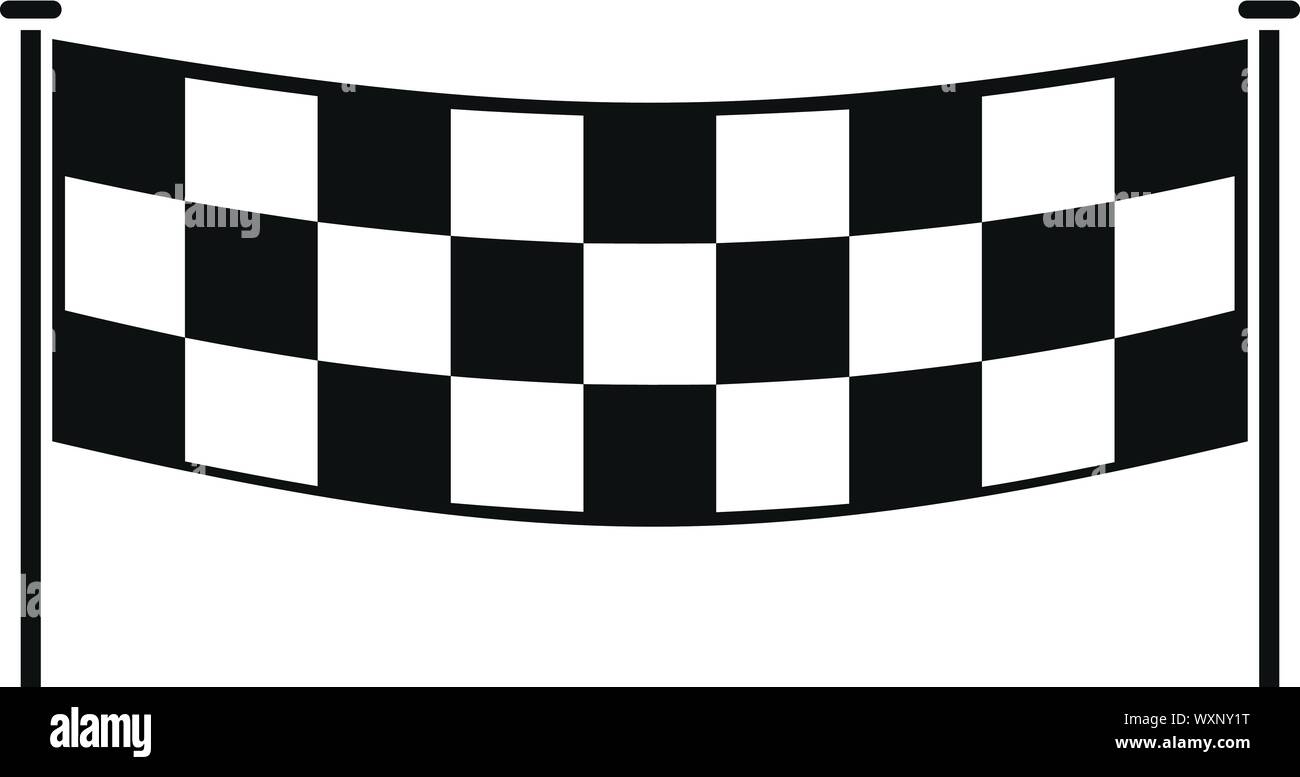 Finish race banner icon. Simple illustration of finish race banner ...
