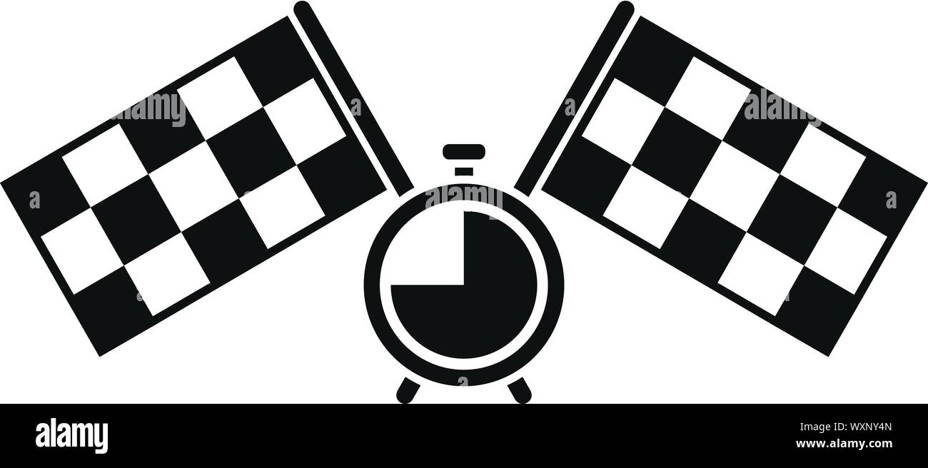 Finish flags icon. Simple illustration of finish flags vector icon for ...