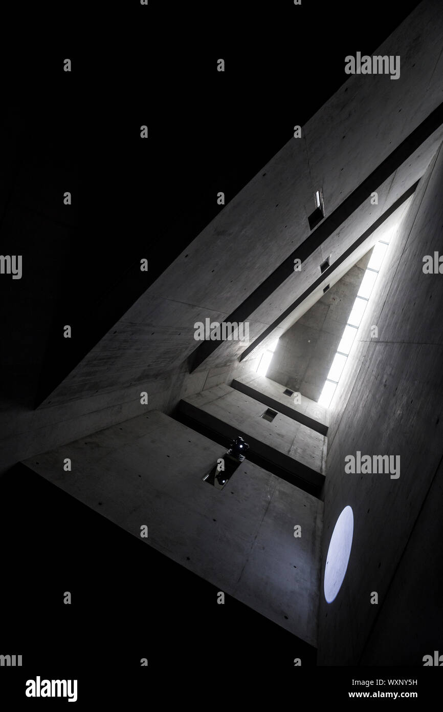 Detail shot of a high ceiling in the Jewish Museum, Berlin, Germany ...