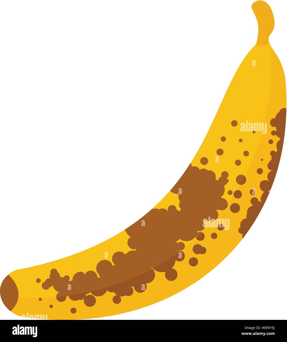 Brown dot banana icon. Flat illustration of brown dot banana vector ...