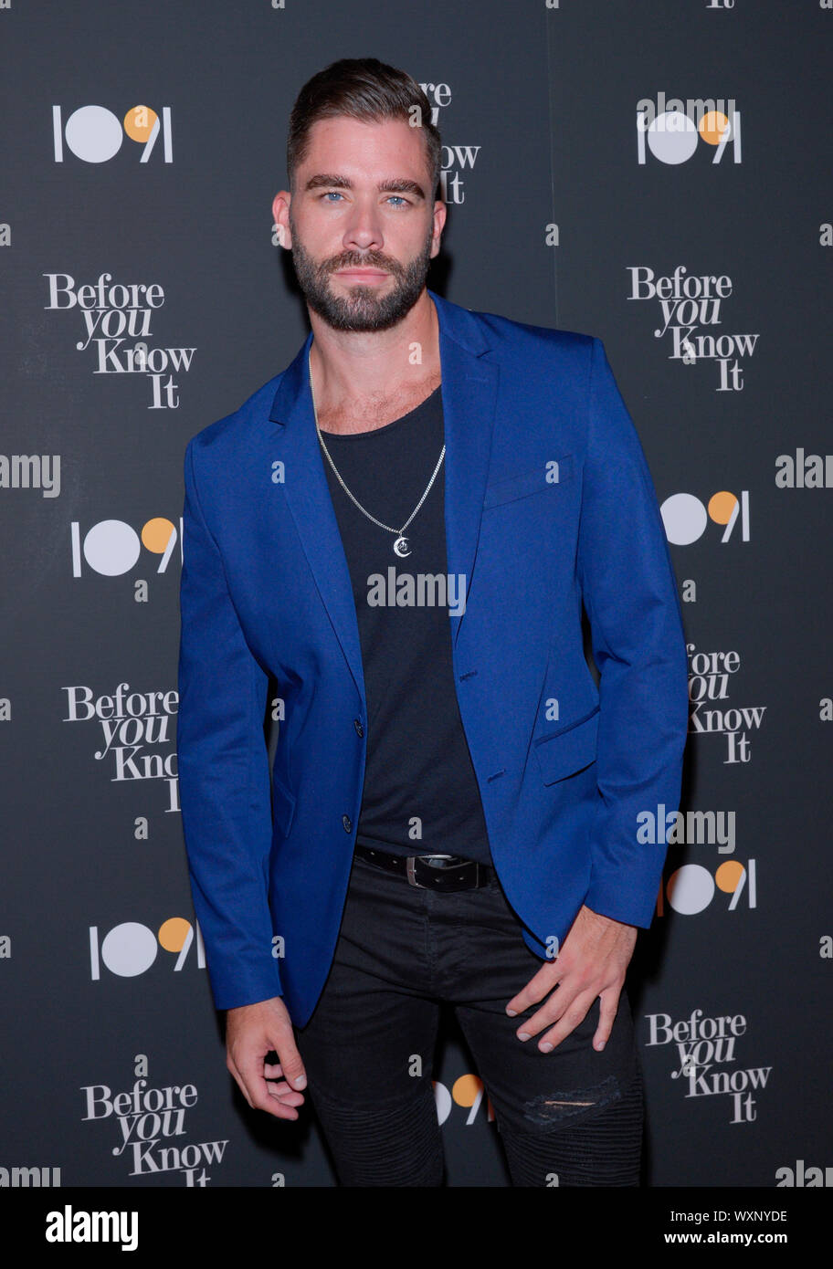 New York, NY - August 22, 2019: Ryan Craven attends the "Before You Know It" New York premiere ...