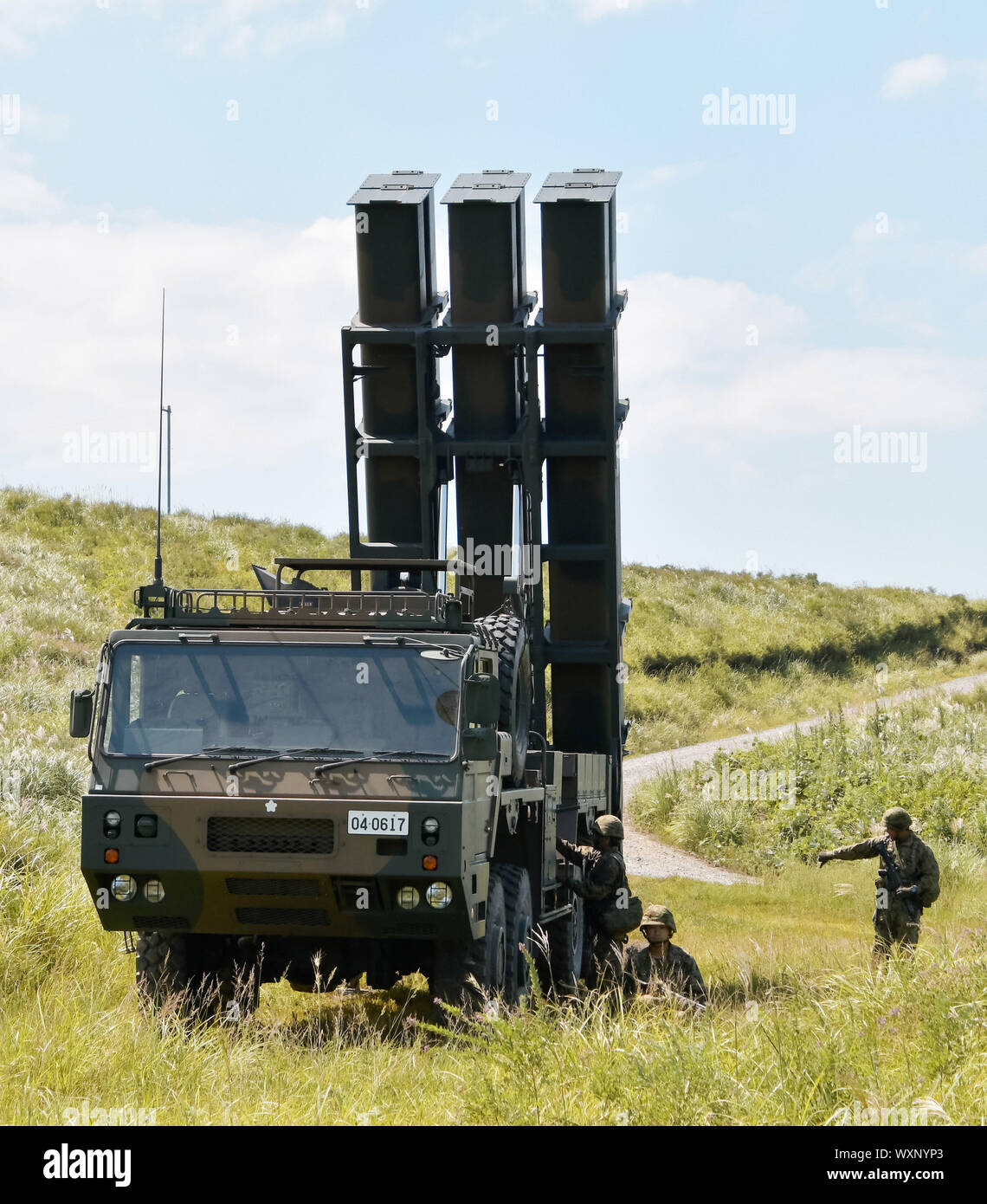 Yamato, Japan. 17th Sep, 2019. Type 12 Surface-to-Ship Missile of Japan ...