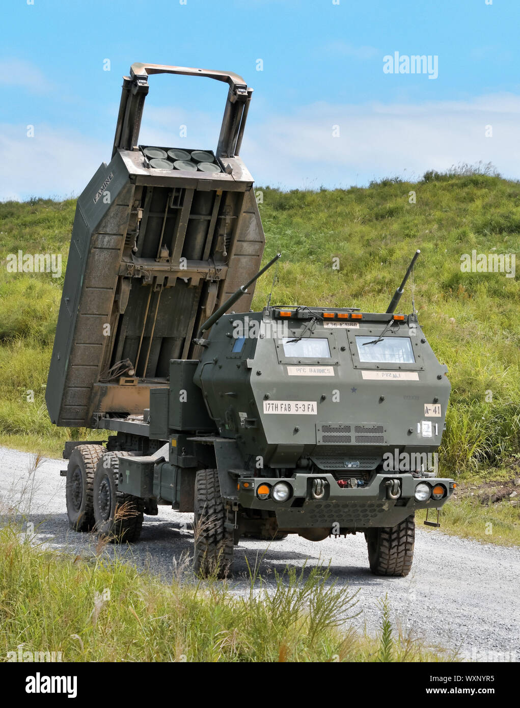 Yamato, Japan. 17th Sep, 2019. High Mobility Artillery Rocket System ...