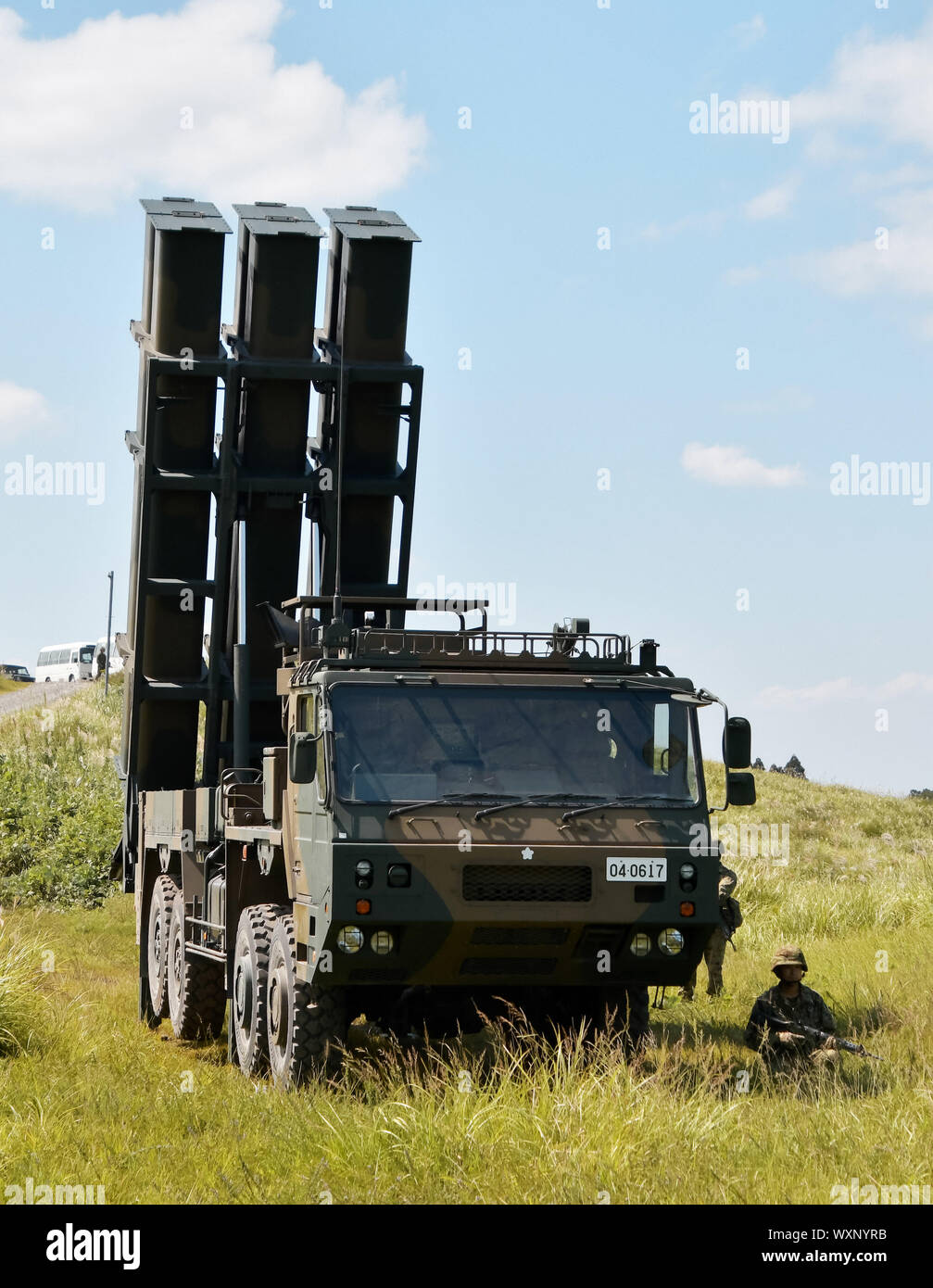 Yamato, Japan. 17th Sep, 2019. Type 12 Surface-to-Ship Missile of Japan ...