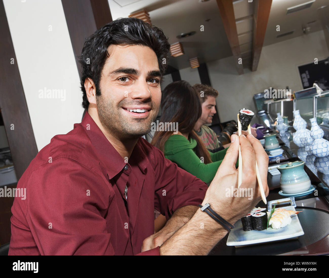 Friends Dining Out Together Stock Photo - Alamy