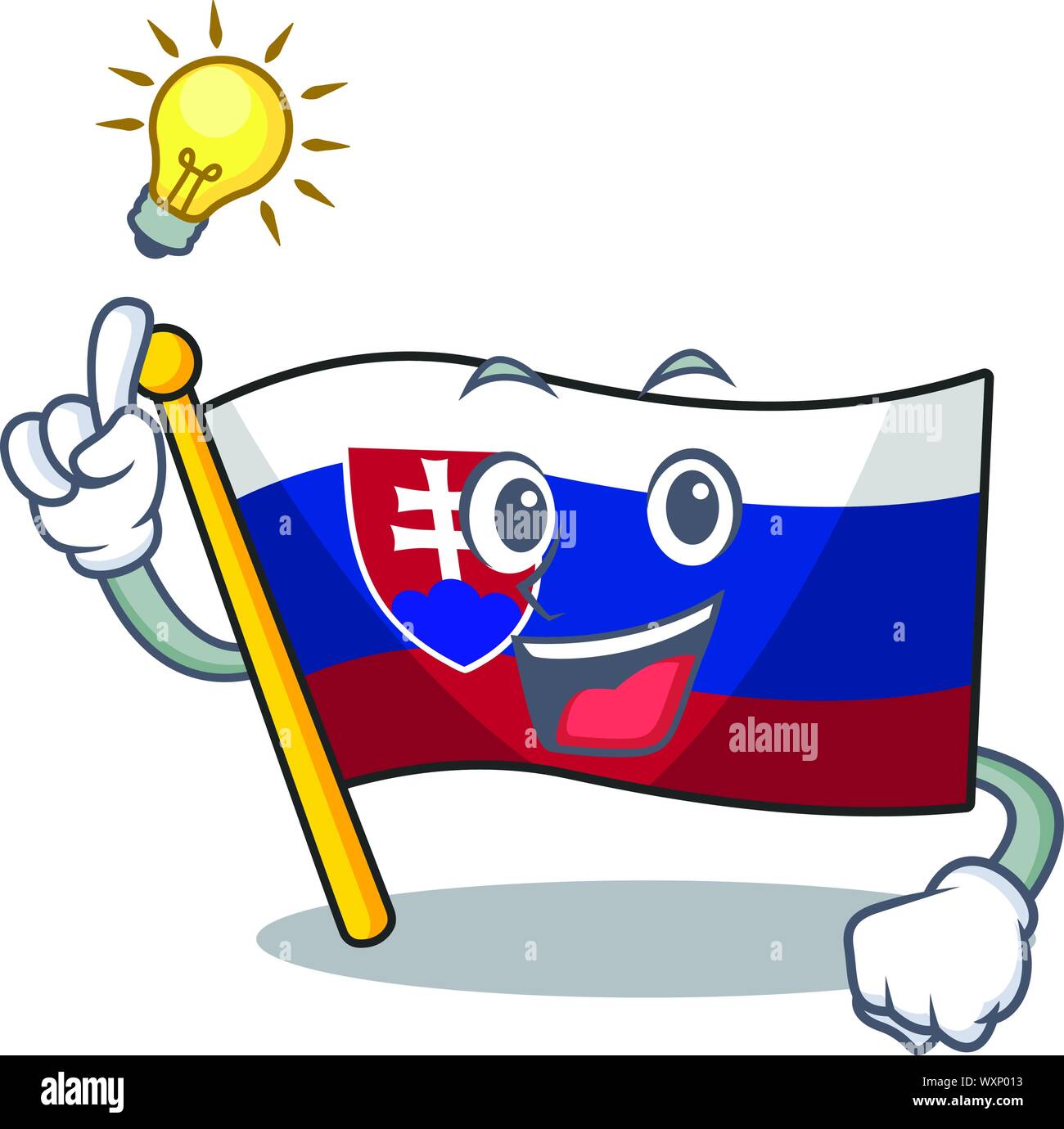 Have an idea flag slovakia folded the cartoon drawer Stock Vector Image ...