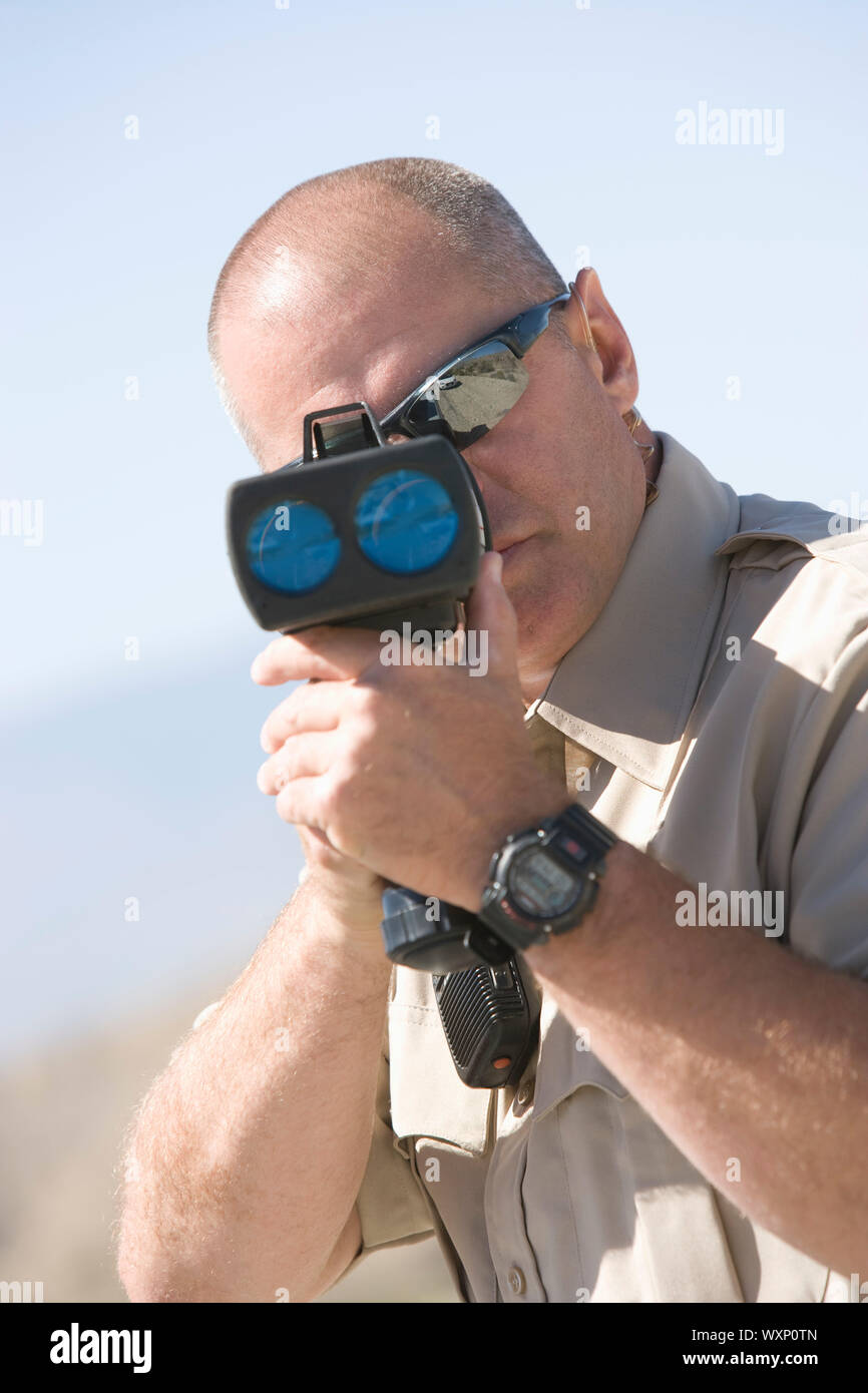 Police using speed camera hi-res stock photography and images - Alamy