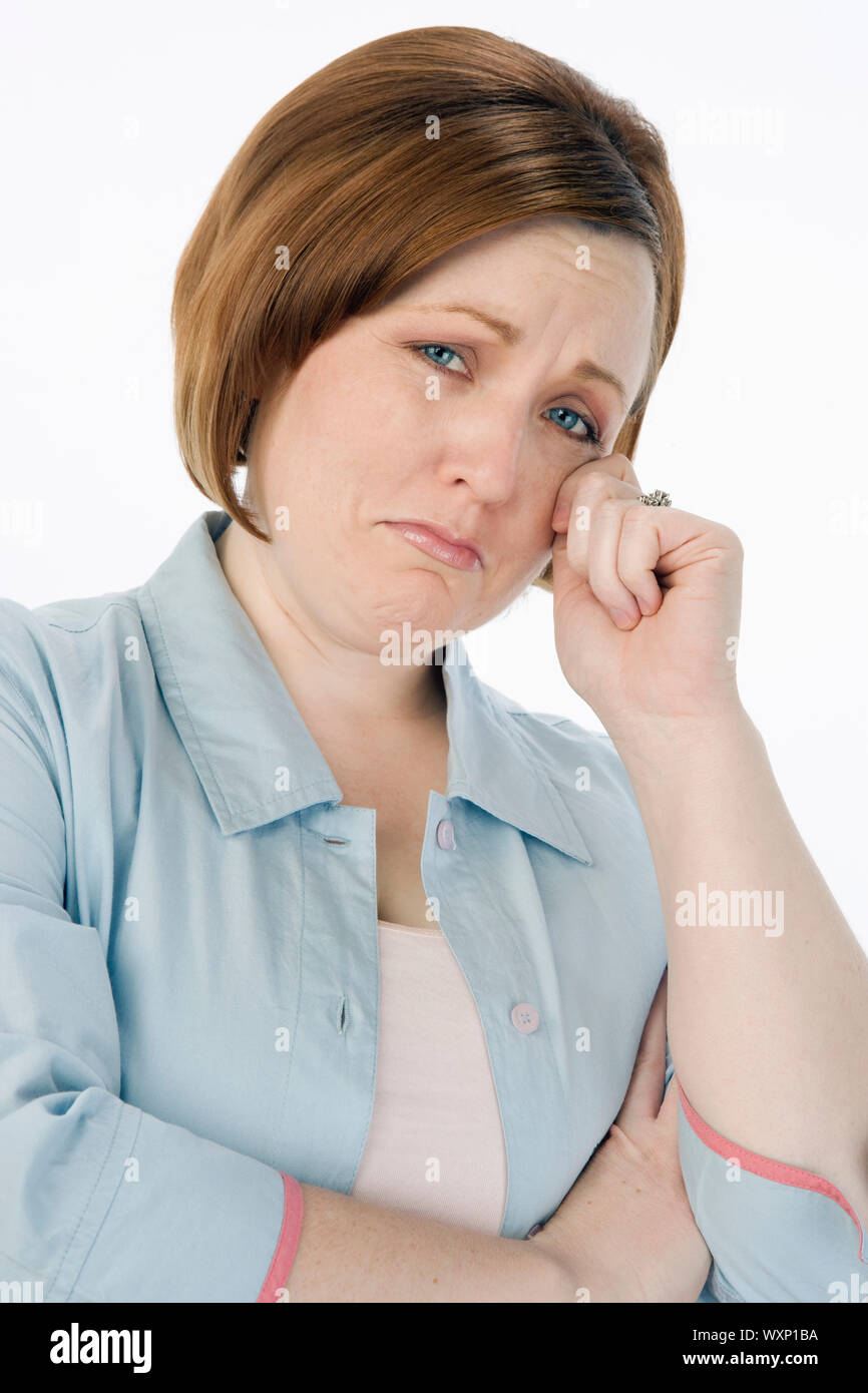 Mature woman crying, portrait Stock Photo - Alamy