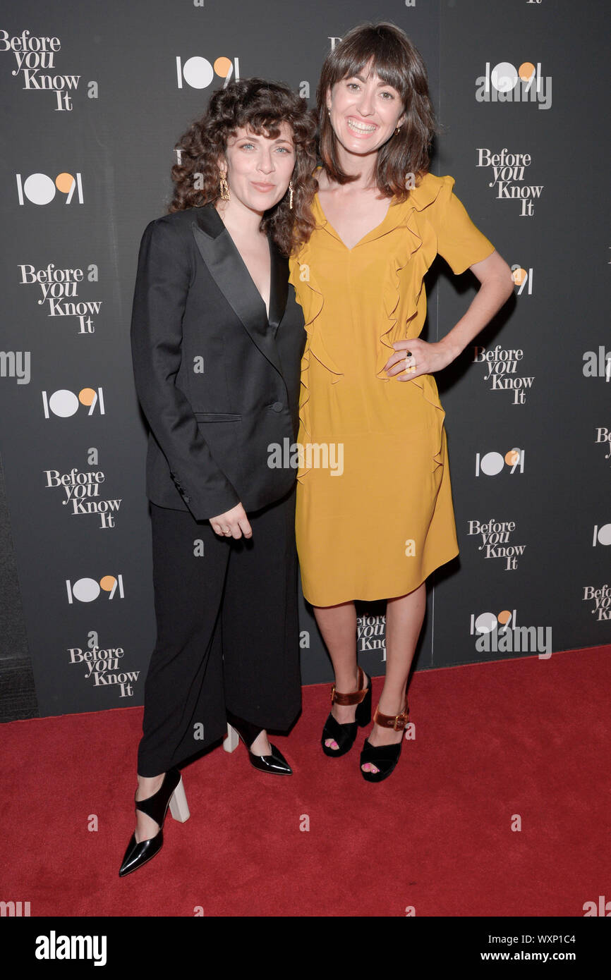 New York, NY - August 22, 2019: Jen Tullock and Hannah Pearl Utt attend ...